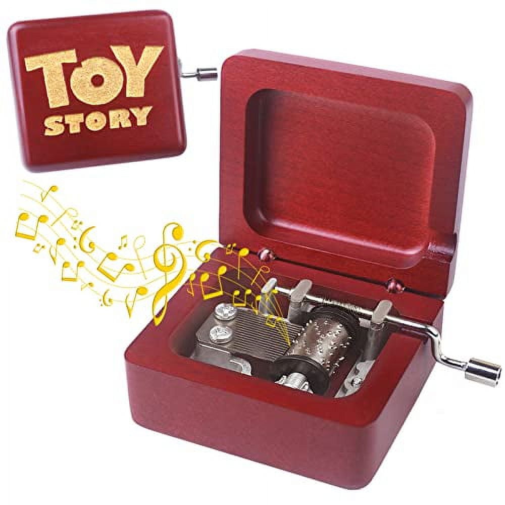 Sinzyo Wooden Music Box,Hand Crank Classic Antique Carved Wood Musical ...