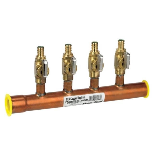 Sioux Chief 672XV0431PK Pex Copper Manifold with Valve 1 in. - Walmart.com