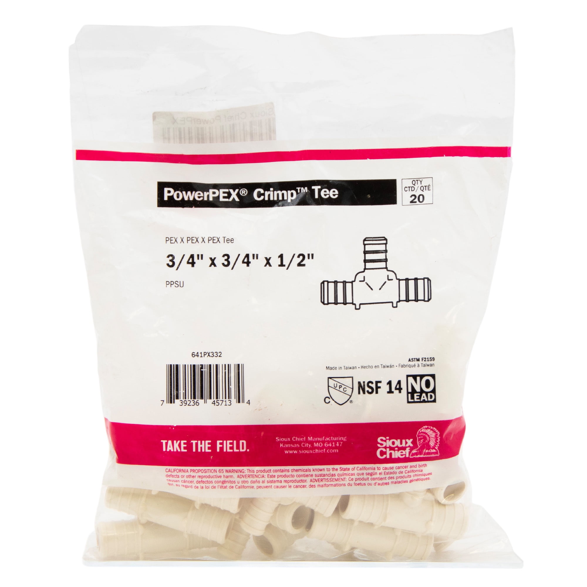 Sioux Chief PowerPEX ASTM F2159 Tee - Walmart.com