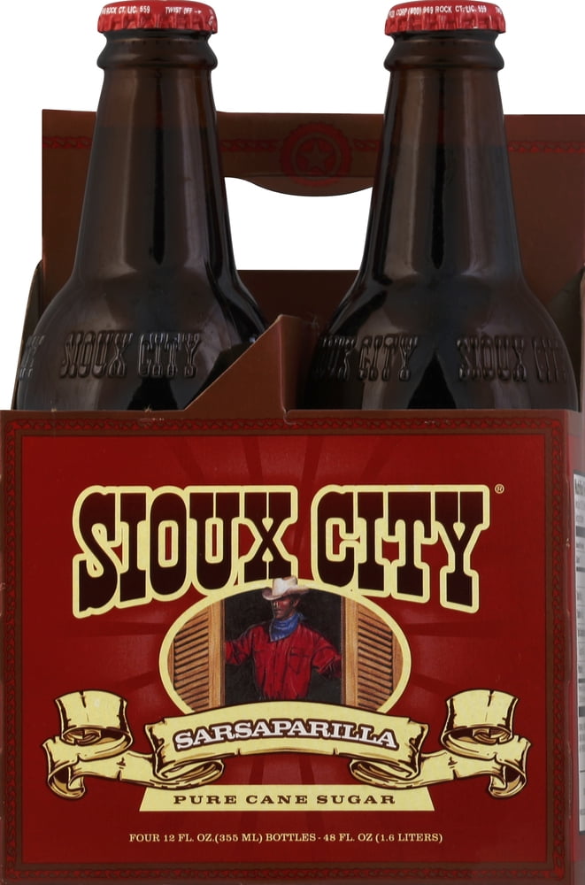 Sioux City Pure Cane Sugar Sarsaparilla - Case of 6 - 4/12 OZ - Walmart.com