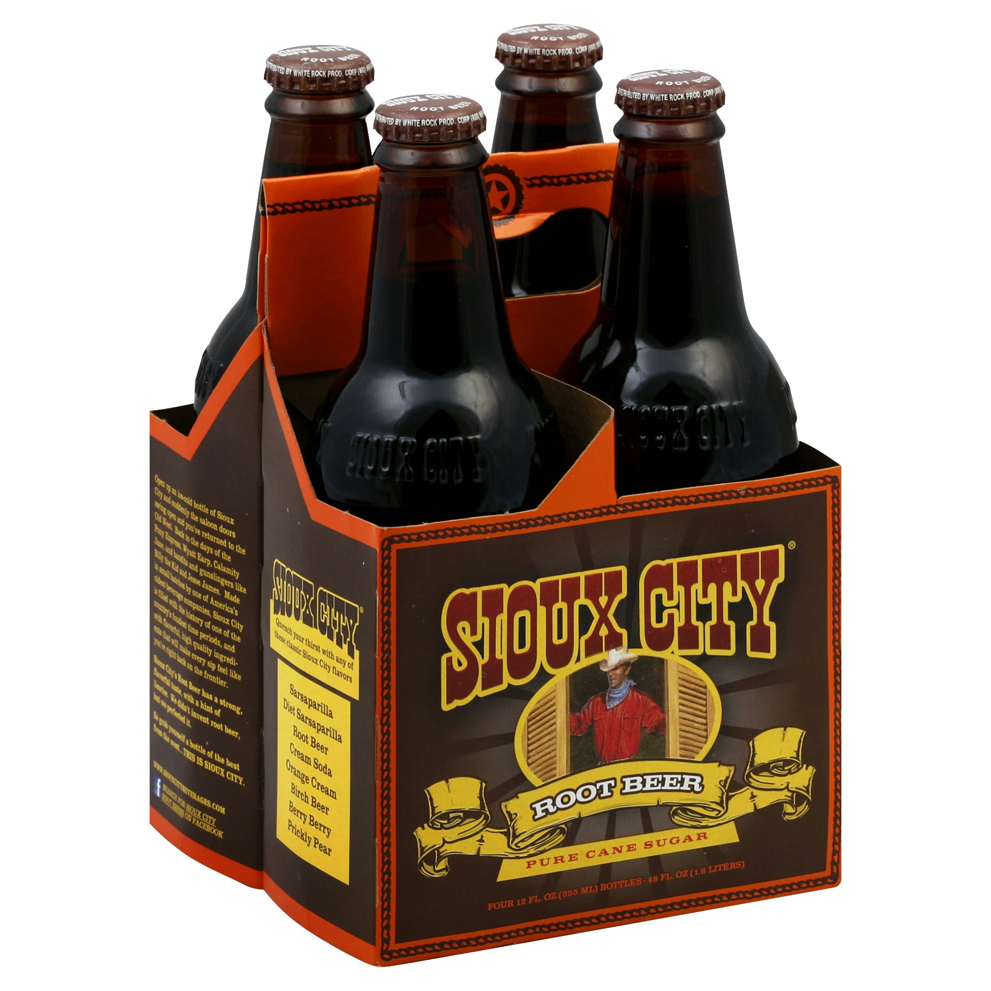 Sioux City Root Beer Soda 4 Pack 48 fl oz (Pack Of 6) - Walmart.com