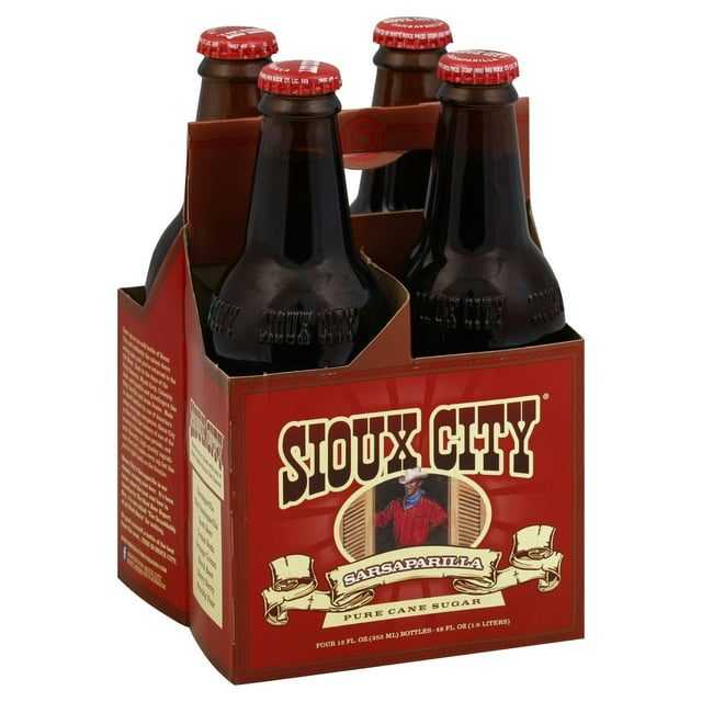 Sioux City Sarsaparilla Soda 4-Pack 48 fl oz (Pack Of 6) - Walmart.com