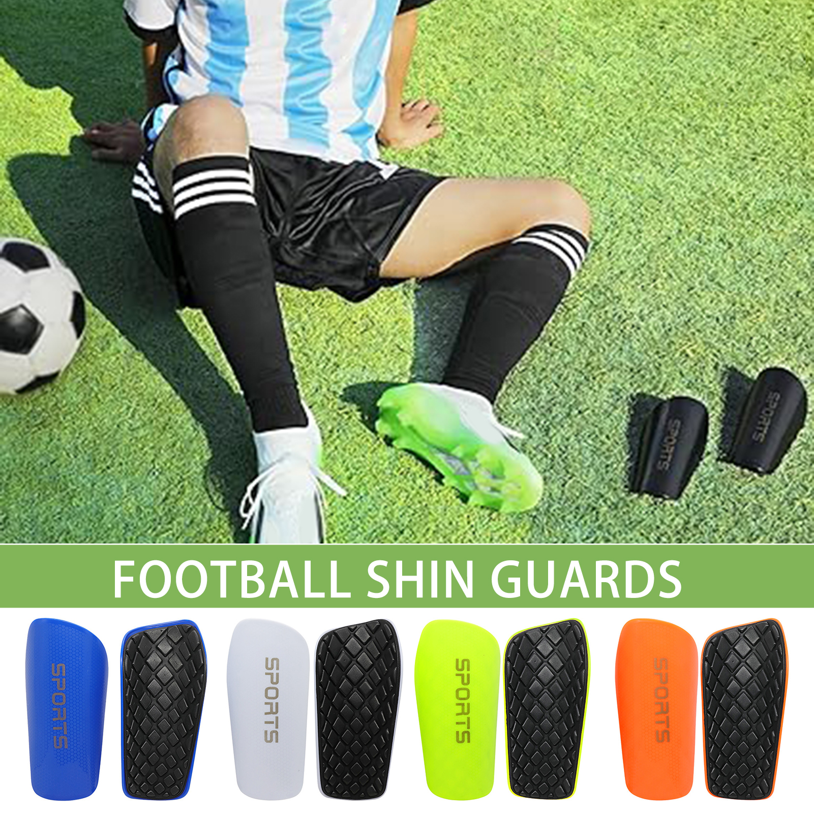 Sioweci 1 Pair Football Shin Pads Shockproof Feet Protection Soft ...