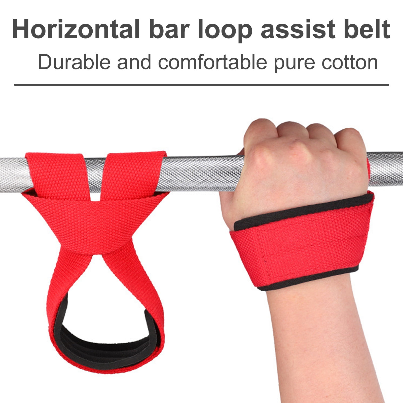 Sioweci 1 Pair Lifting Straps for Strength Training Fitness Pull Straps ...