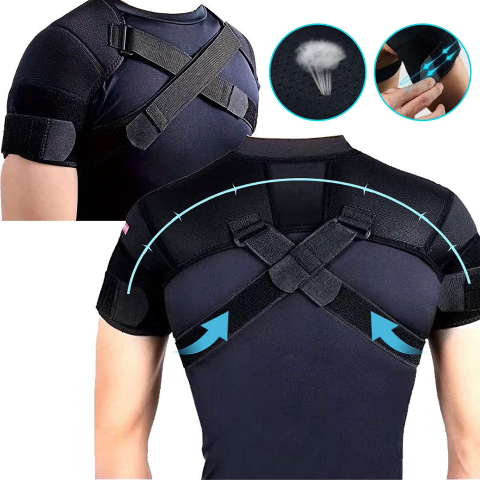 Sioweci 1 Set Adjustable Shoulder Brace Men Women Torn Rotator Joint ...