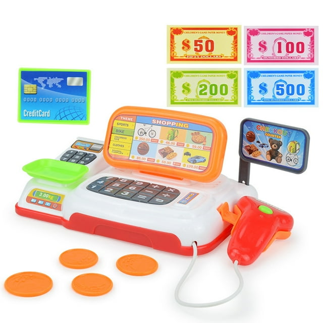 Sioweci 1 Set Charge Cash Register Toy with Sound Light Effects Play ...