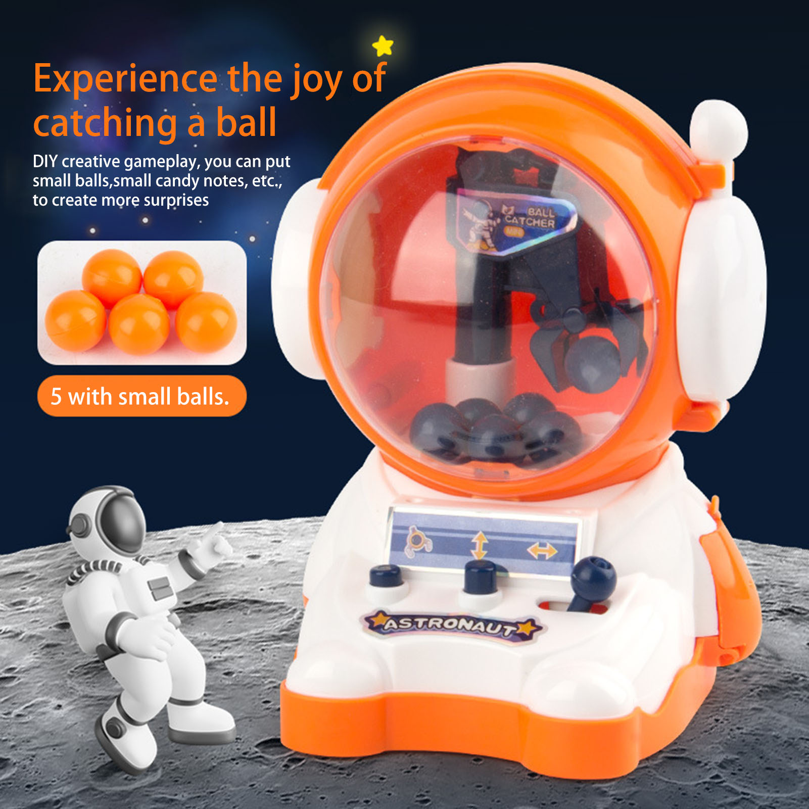 Sioweci 1 Set Doll Machine Toy Mini Astronaut Claw Machine Toy Fun Claw ...