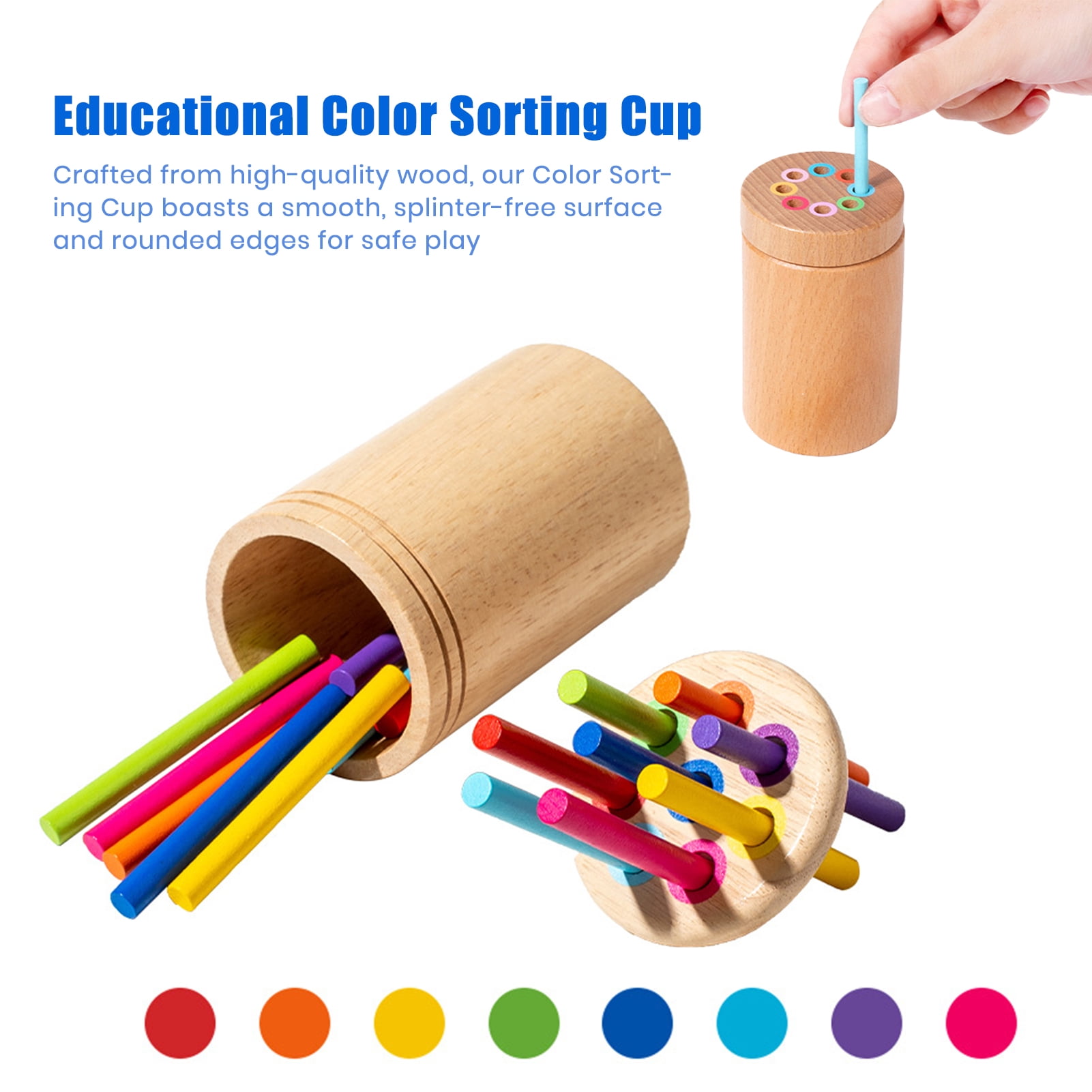 Sioweci 1 Set Educational Color Sorting Cup Geometric Shape Preschool ...