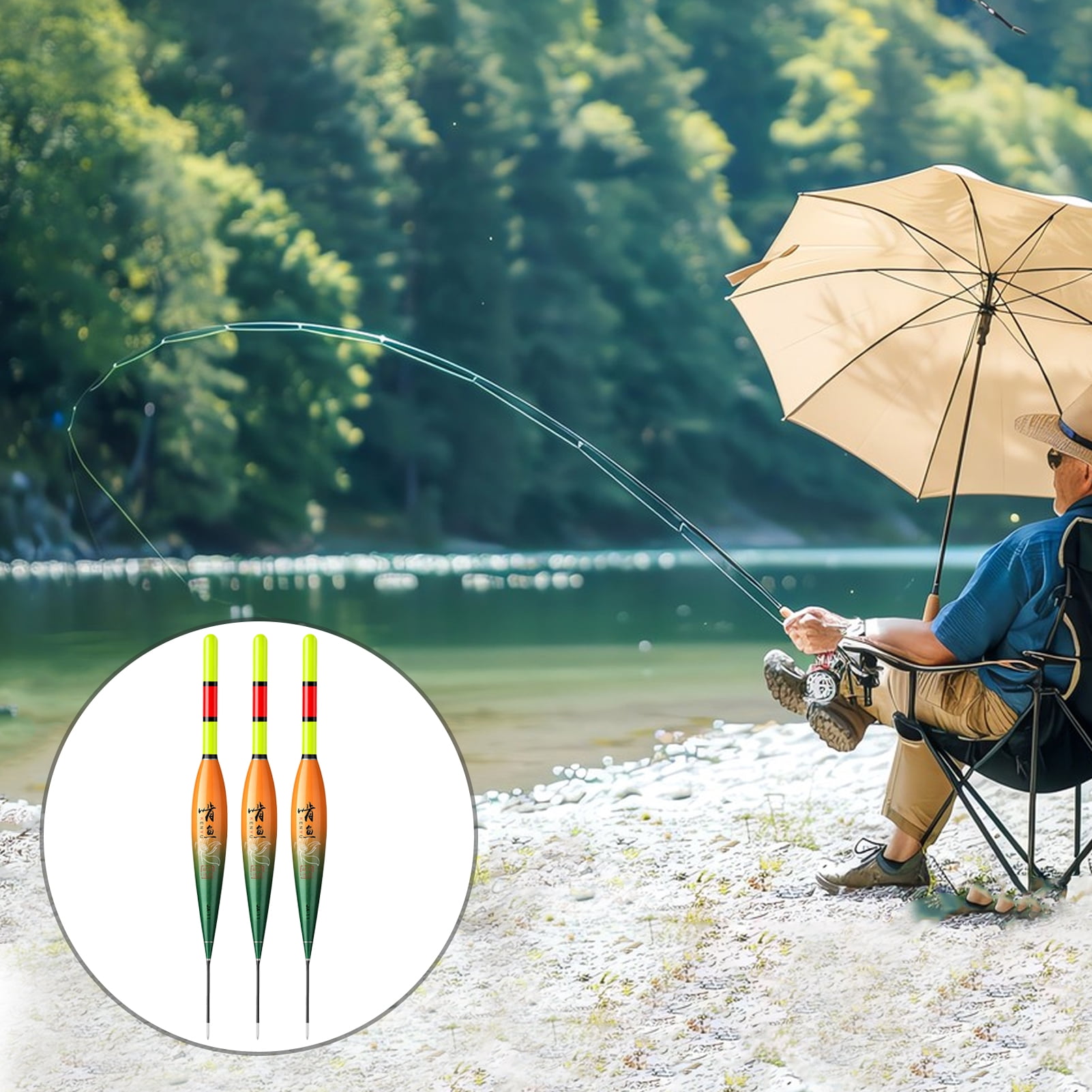 Sioweci 1 Set LED Lighted Fishing Float High Visibility Waterproof Long ...