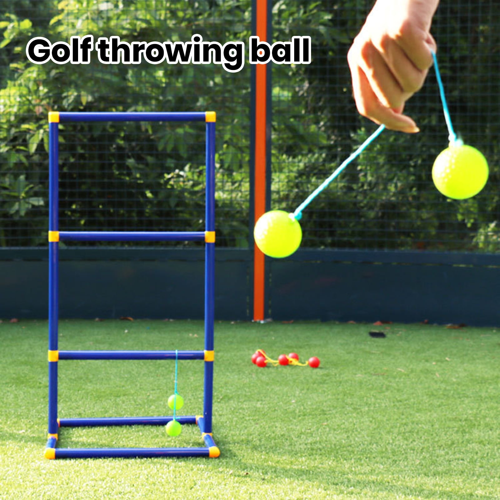 Sioweci 1 Set Ladder Toss Ball Game with 12 Golf Balls Indoor Outdoor ...
