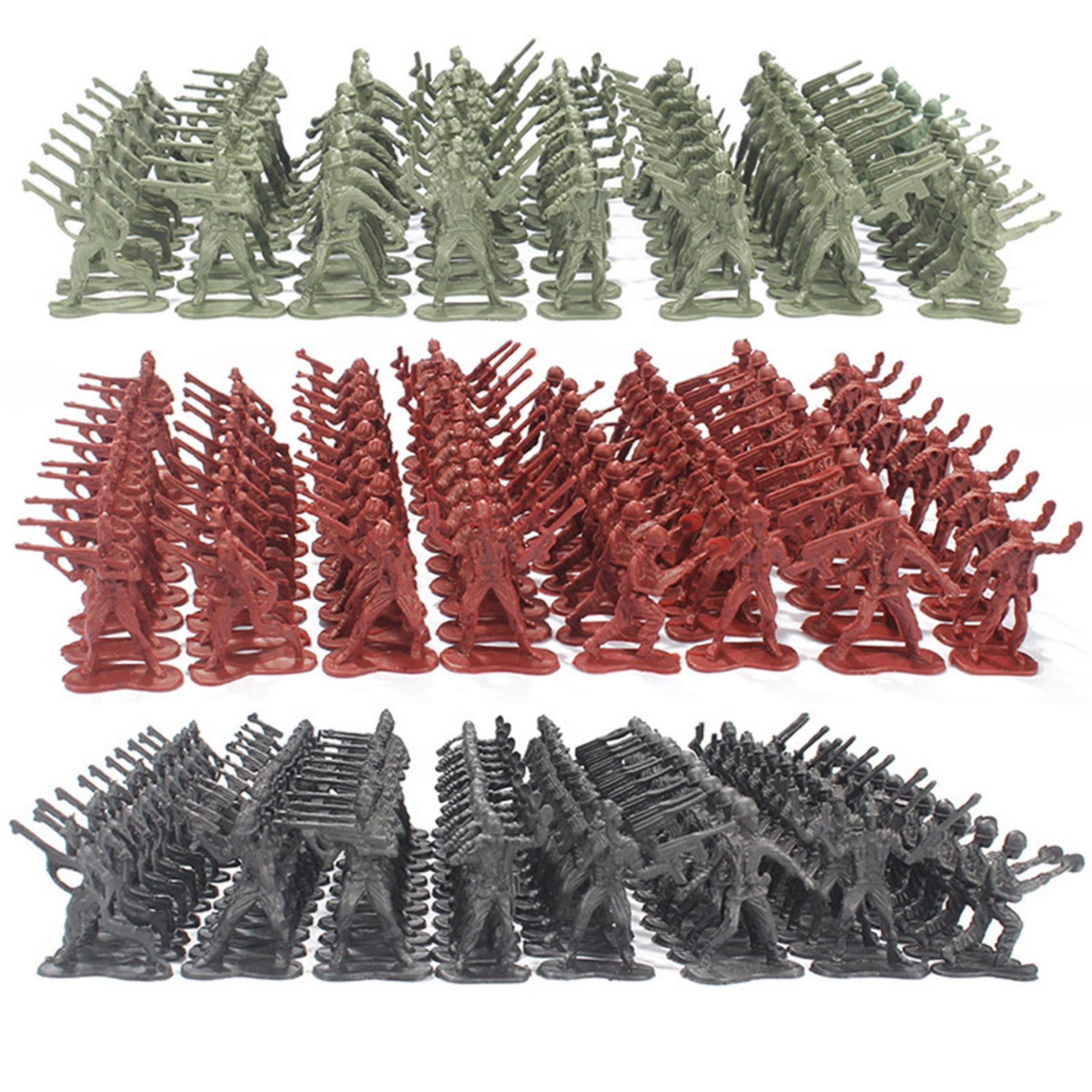 Sioweci 100Pcs Soldier Model Army Men Toy Soldiers Playset for ...