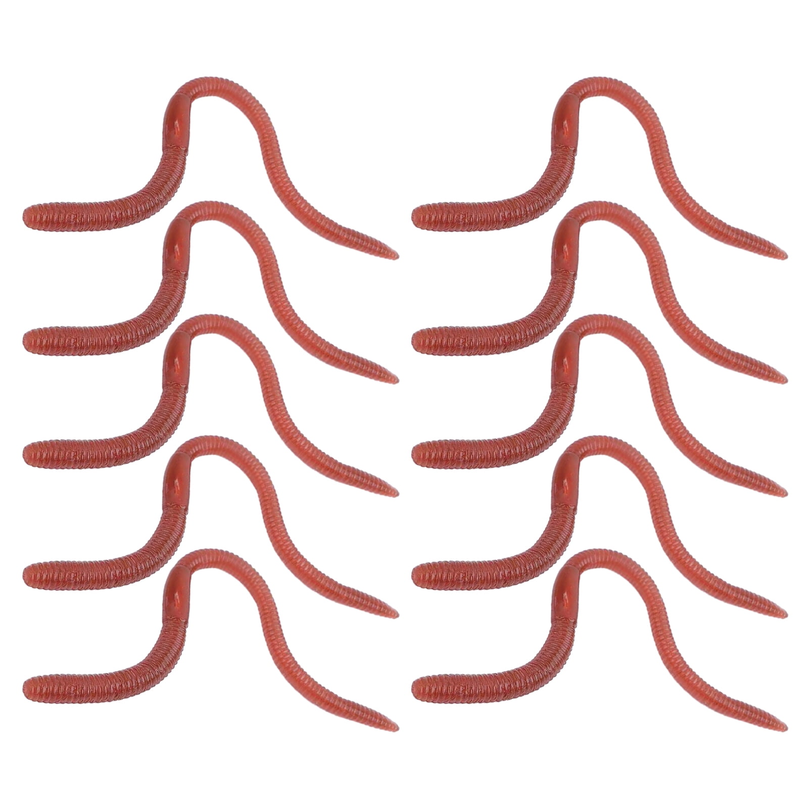 Sioweci 10Pcs Stretchy Earthworm Prank Toy Realistic Long TPR Earthworm ...