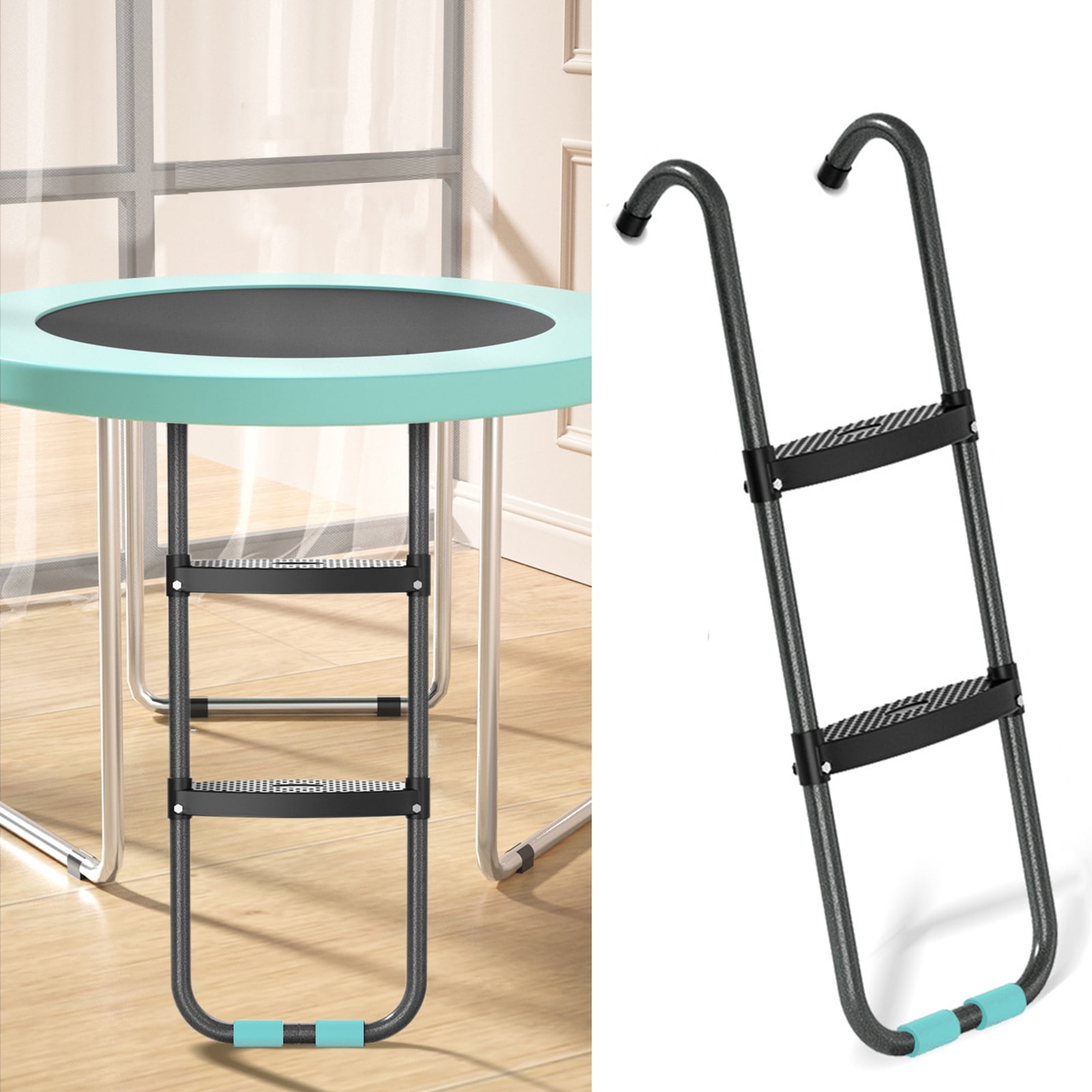 Sioweci 2/3 Step Trampoline Ladder Strong Load Capacity Easy Assembly ...