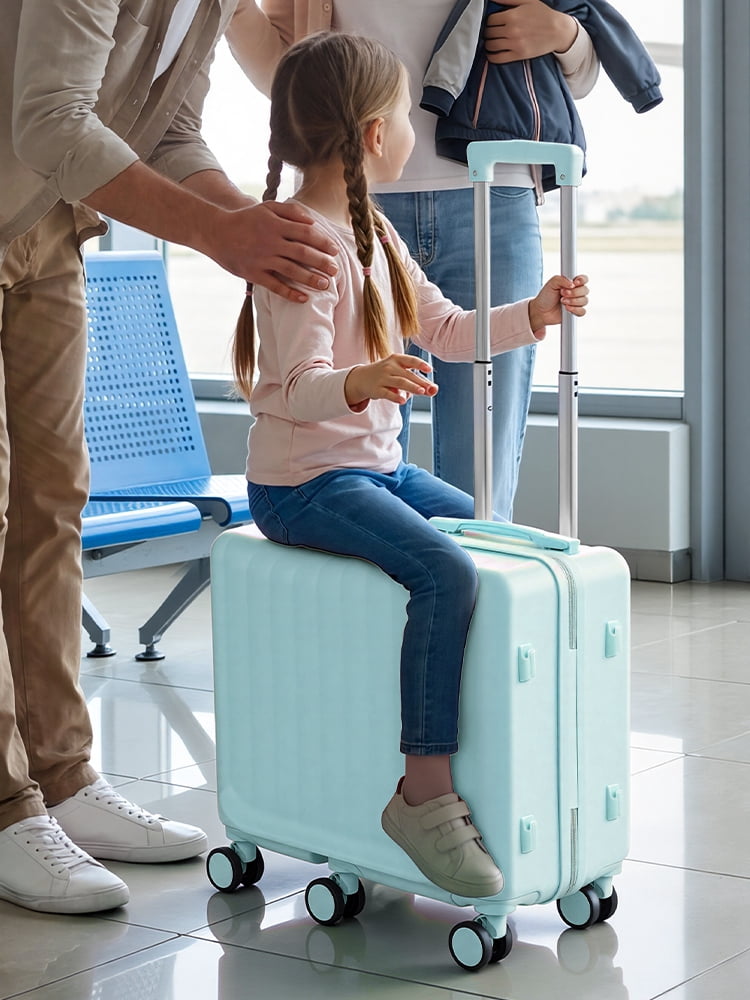 Sioweci 20 Inch Kids Ride-On Luggage,Hardshell Carry-On Suitcase,Fun ...