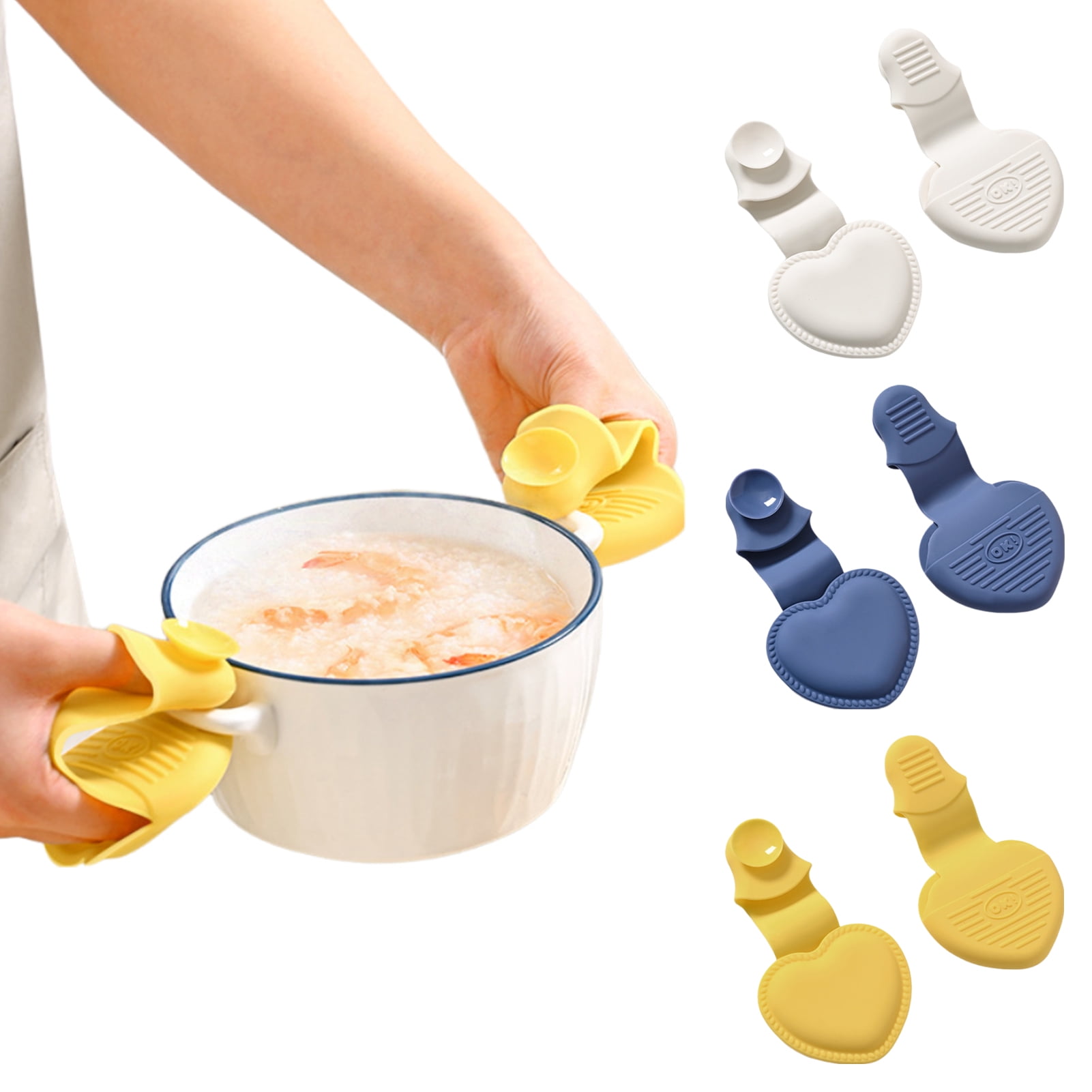 Sioweci 2Pcs Oven Mitts Heat Resistant Silicone Gloves Anti-Slip Mini ...