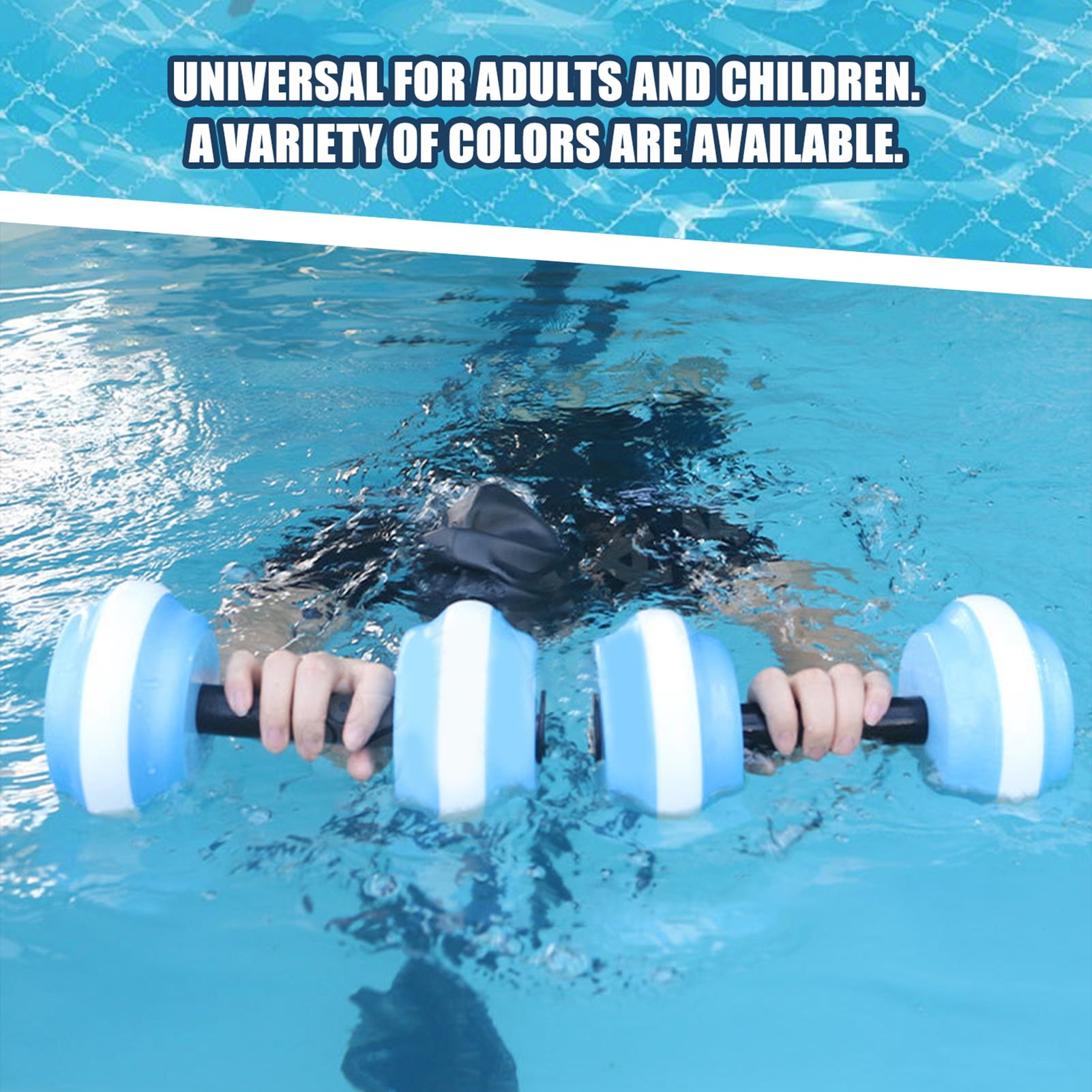 Sioweci 2Pcs Water Dumbbell Kids Adults EVA Foam Pool Weight Water ...