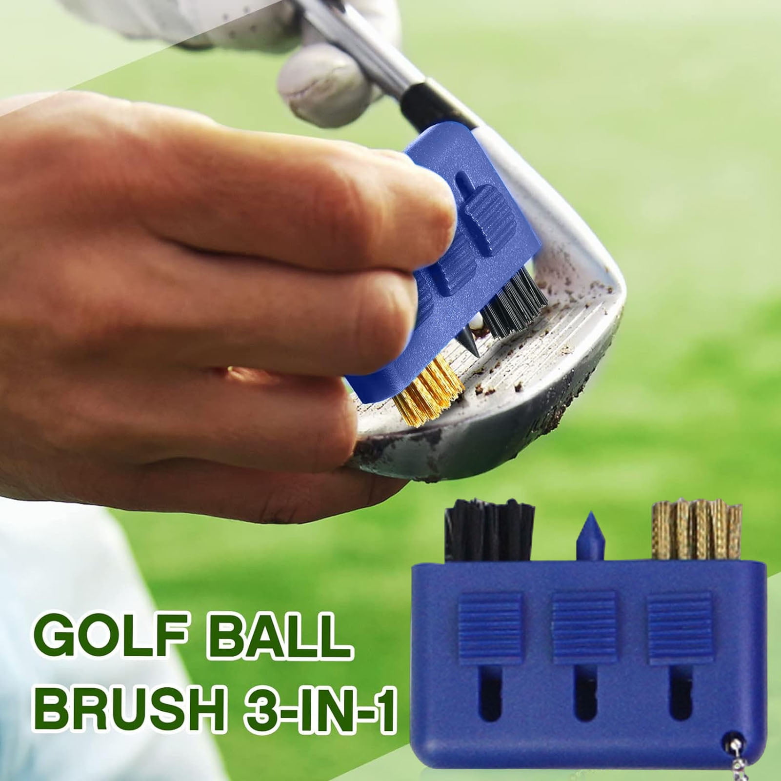 Sioweci 3-In-1 Retractable Golf Club Cleaner Tool Portable Golf Club ...