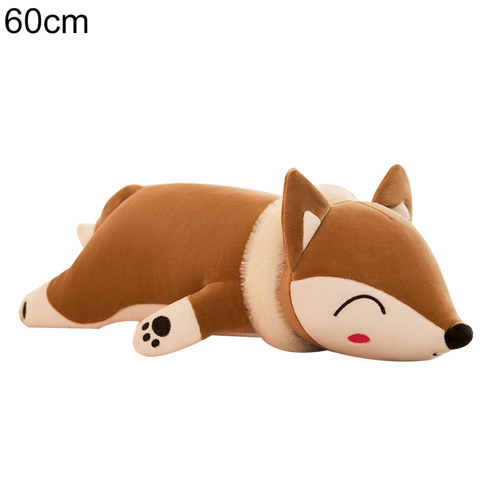 Sioweci 35/50/60cm Cute Simulation Fox Soft Stuffed Plush Toy Sleeping ...