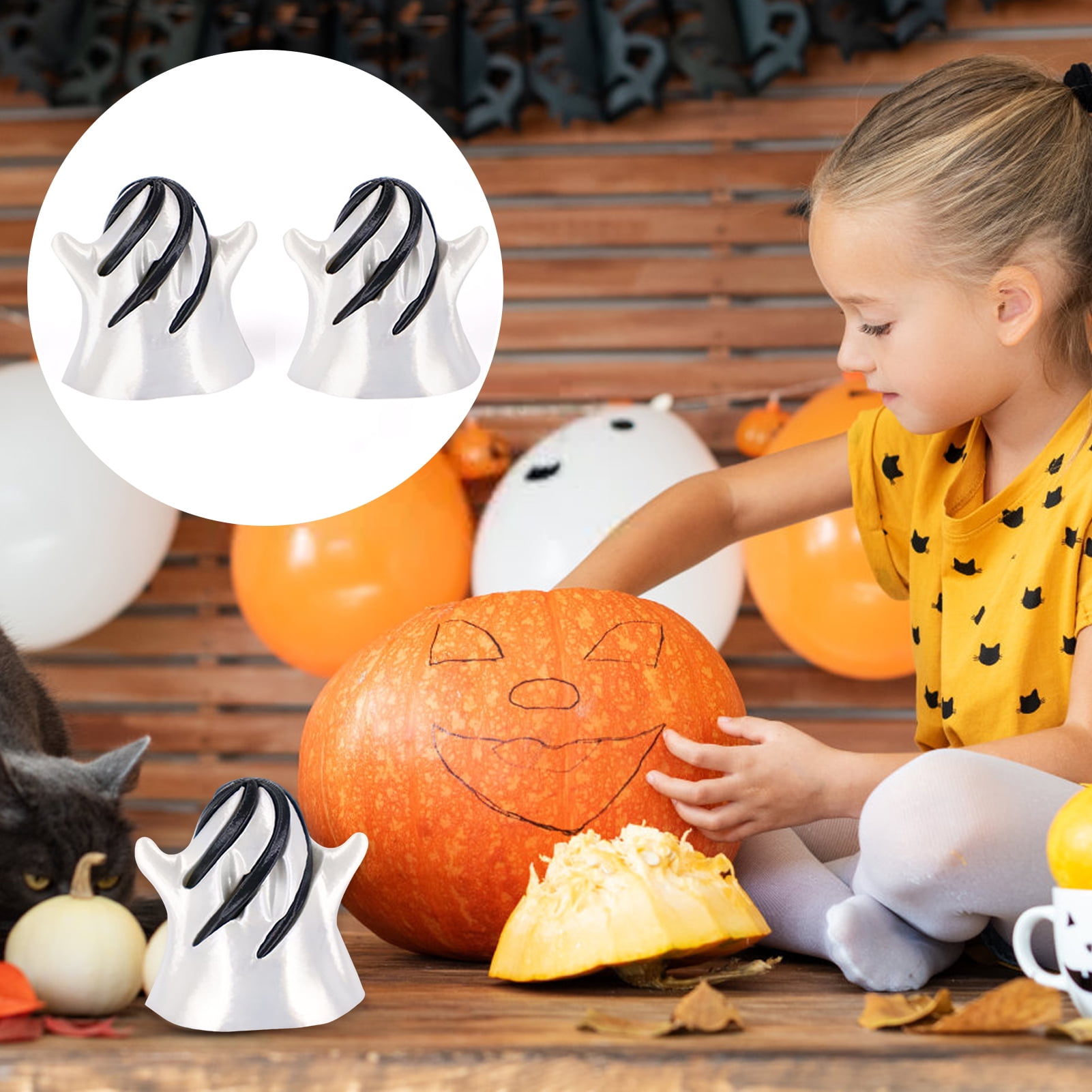 Sioweci 3D Printed Halloween Ghost Toy Desktop Passthrough Ghost ...