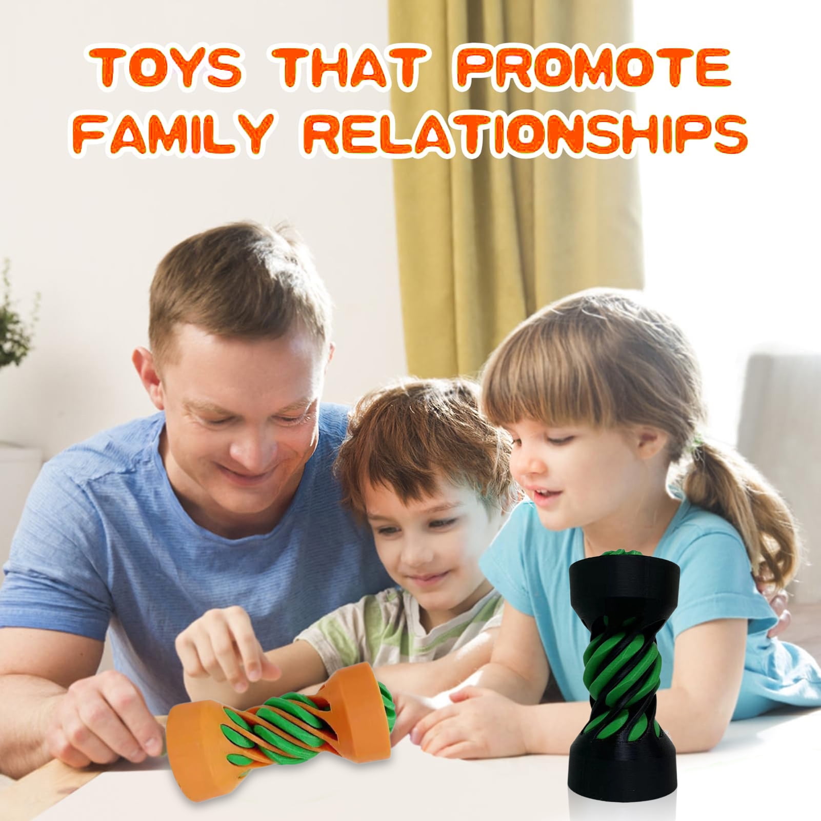 Sioweci 3D Printed Spiral Cylinder Ball Desktop Passthrough Spiral ...