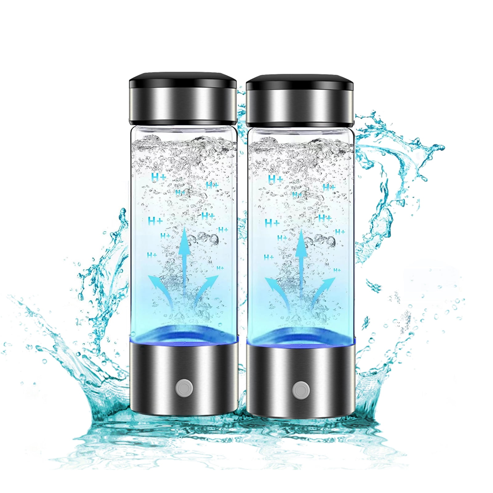 Sioweci 400-450ML 2 Pcs Water Cup Transparent USB Rechargeable Rapid ...