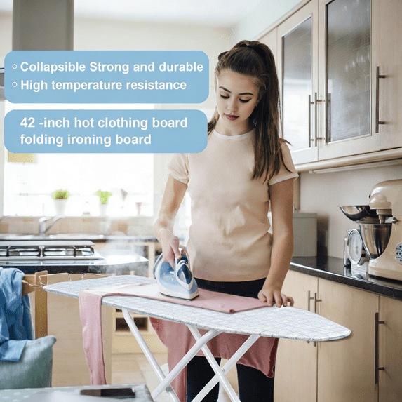 Sioweci 42 Inch Full-Size Extra Wide Ironing Board,Foldable Iron Board ...