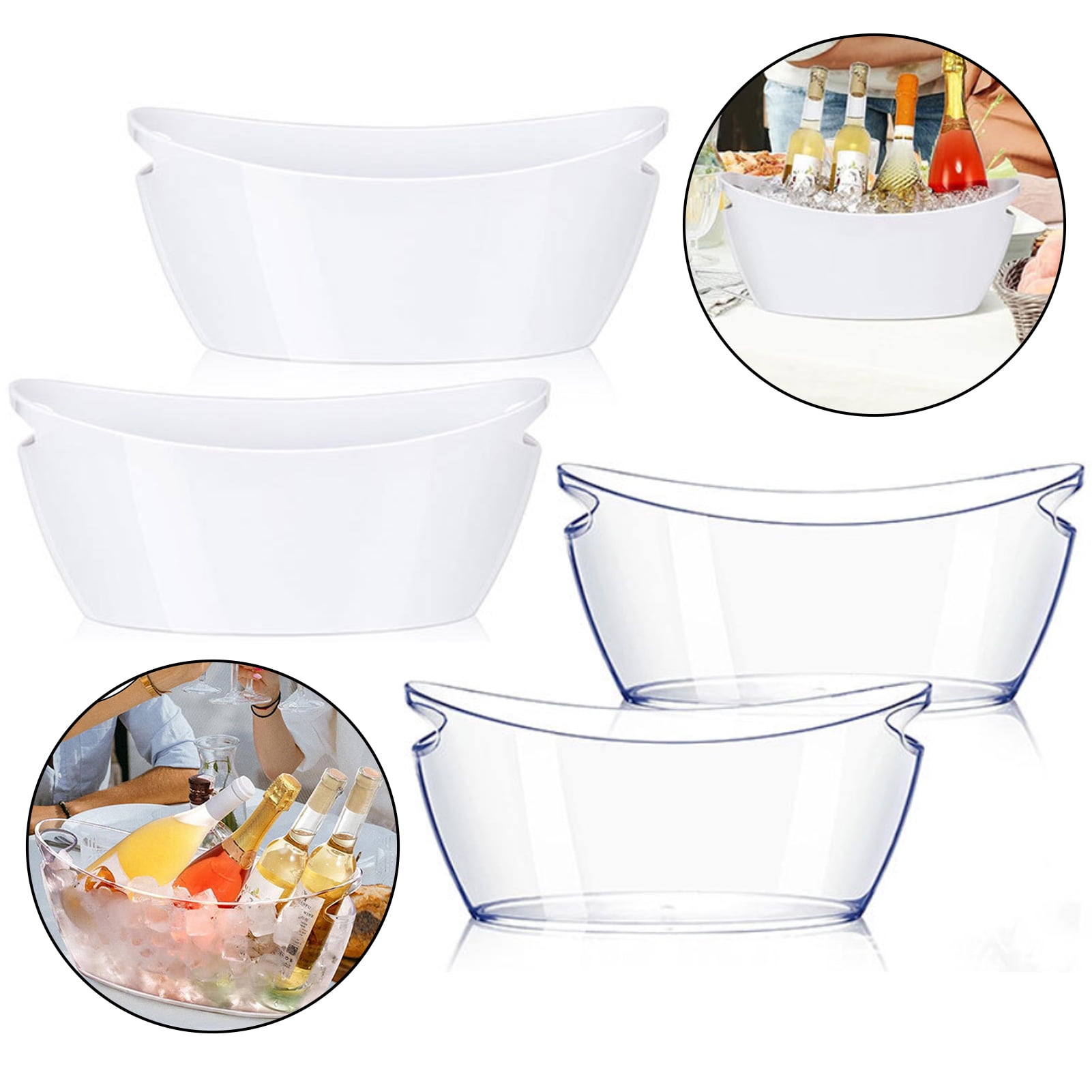 Sioweci 5.5L Ice Wine Barrel for Parties Transparent Champagne Beverage ...