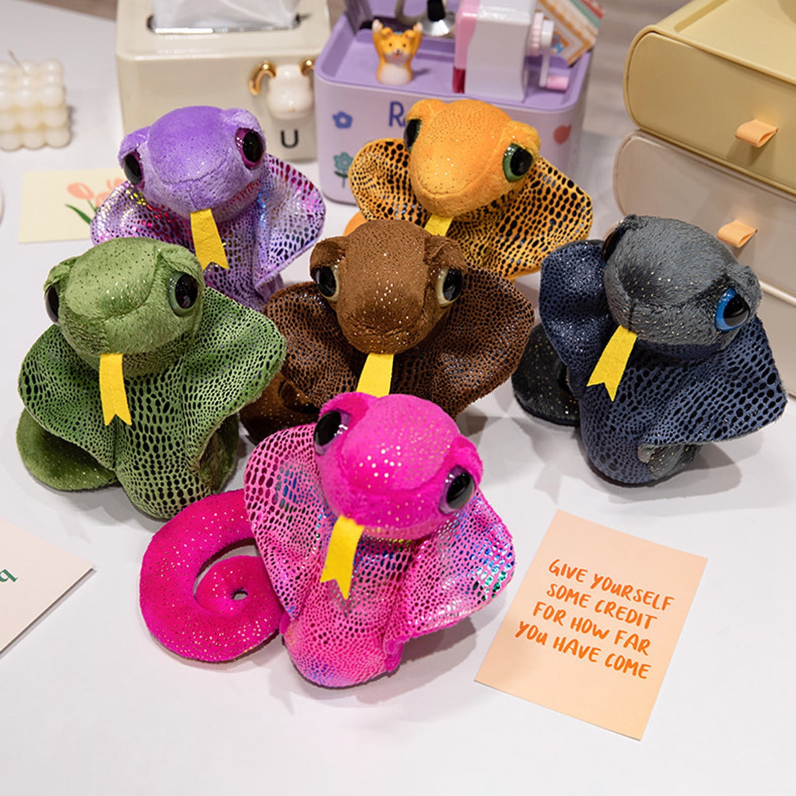 Sioweci 50CM Snake Plush Toy Cartoon Zodiac Stuffed Animals Snakes ...