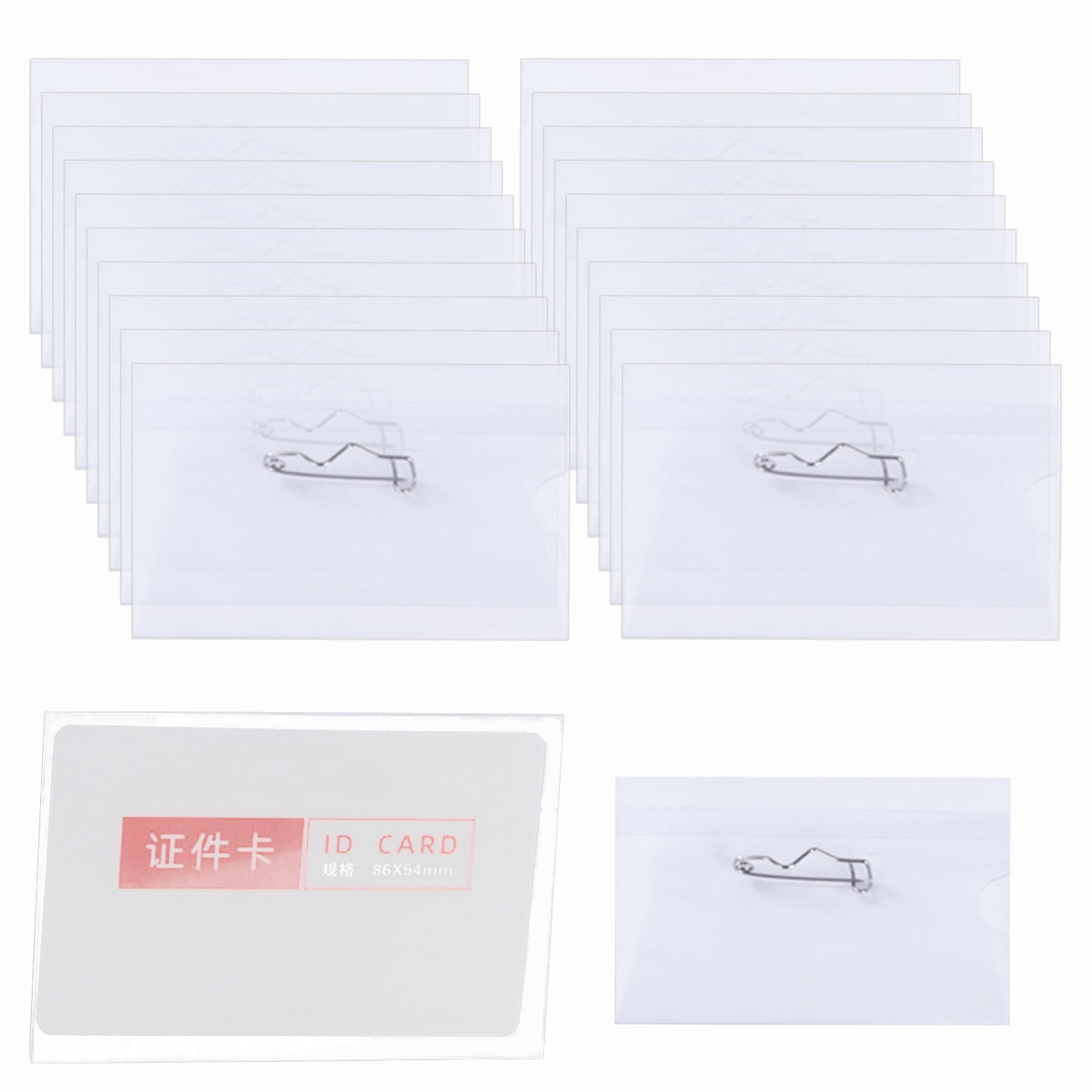 Sioweci 50Pcs Special Shaped Pin Badge Holders Easy to Use Clear ...