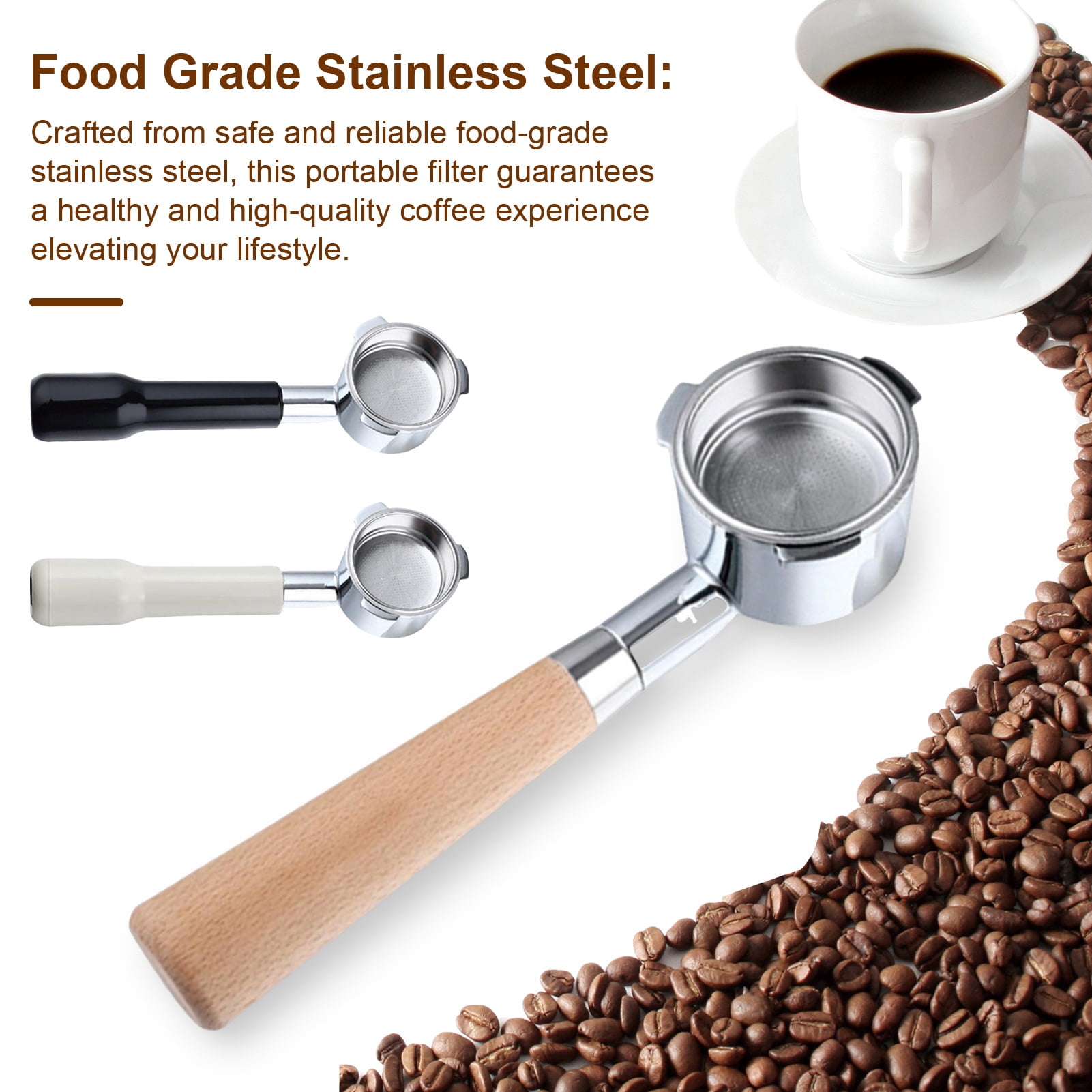 Sioweci 51MM Stainless Steel Bottomless Portafilter Coffee Handle with ...