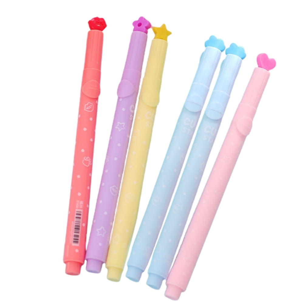 Sioweci 6Pcs Cute Candy Color Stamp Highlighters Pen Creative Marking ...