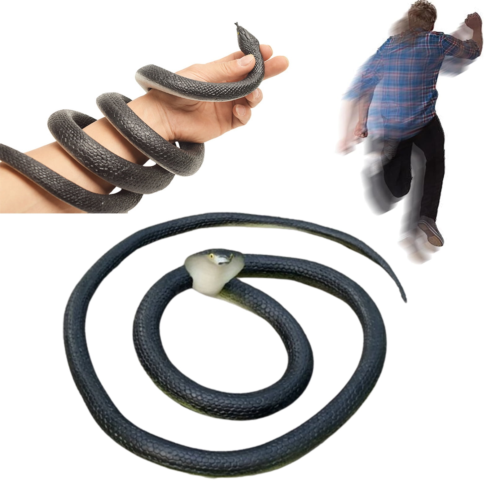 Sioweci 80CM Golf Snake Prank Toy Realistic Rubber Snake Model ...