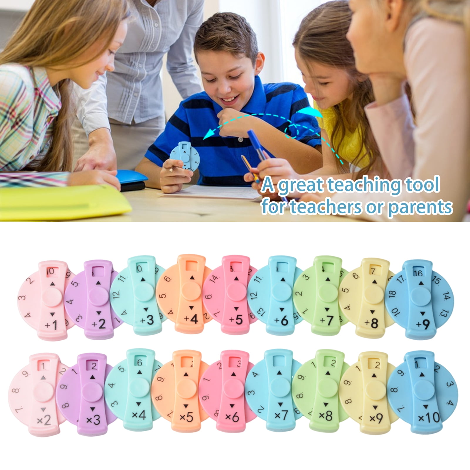 Sioweci 9Pcs/Set Math Fidget Spinner Addition Subtraction ...