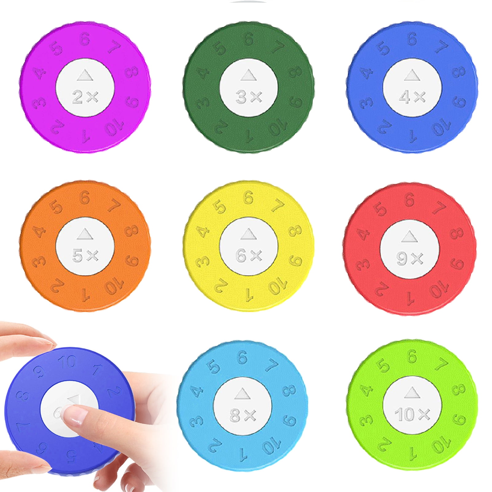 Sioweci 9Pcs/Set Math Fidget Spinner Addition Subtraction ...