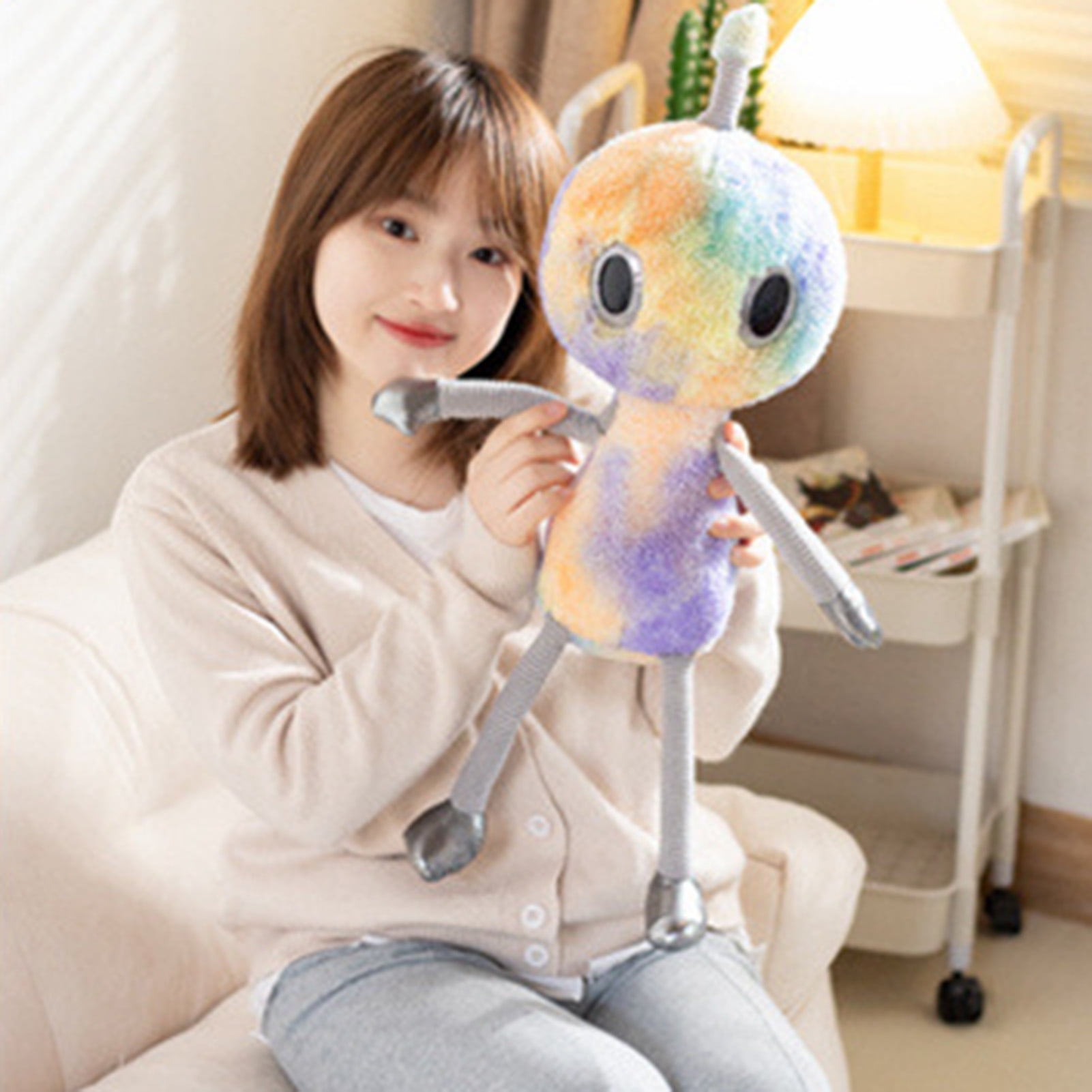 Sioweci Alien Plush Doll Full Filling Cozy Touch Soft Cute Cartoon Doll ...