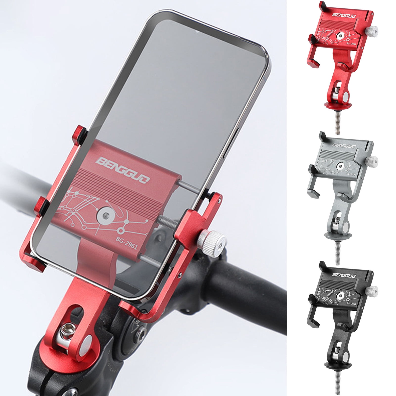 Sioweci Aluminum Bicycle Phone Mount Cellphone Holder Anti-Shake Stable ...