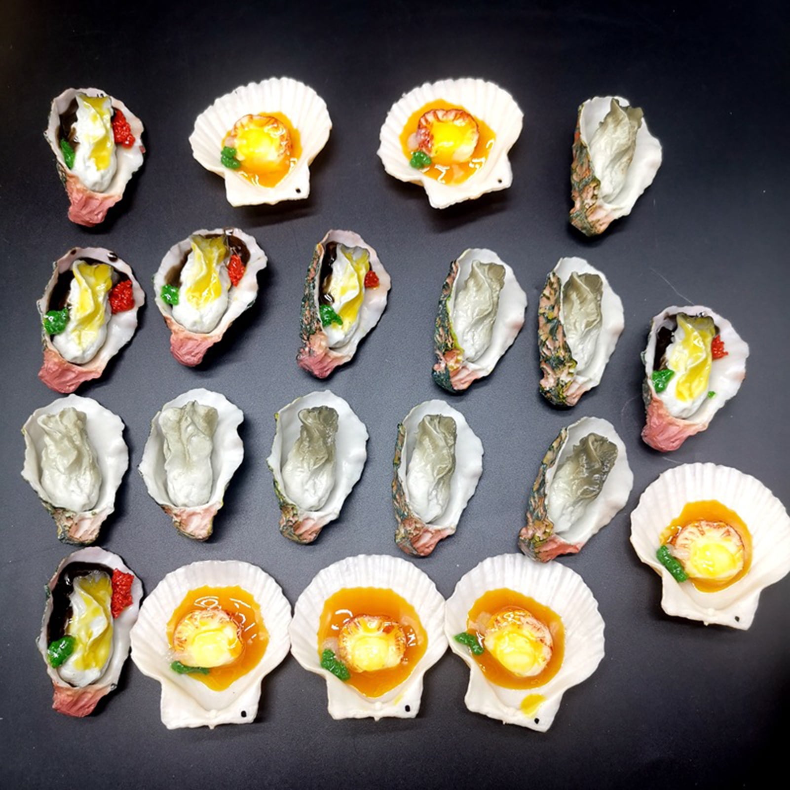 Sioweci BBQ Oyster Model Realistic Aquatic Seafood Scene Layout DIY ...