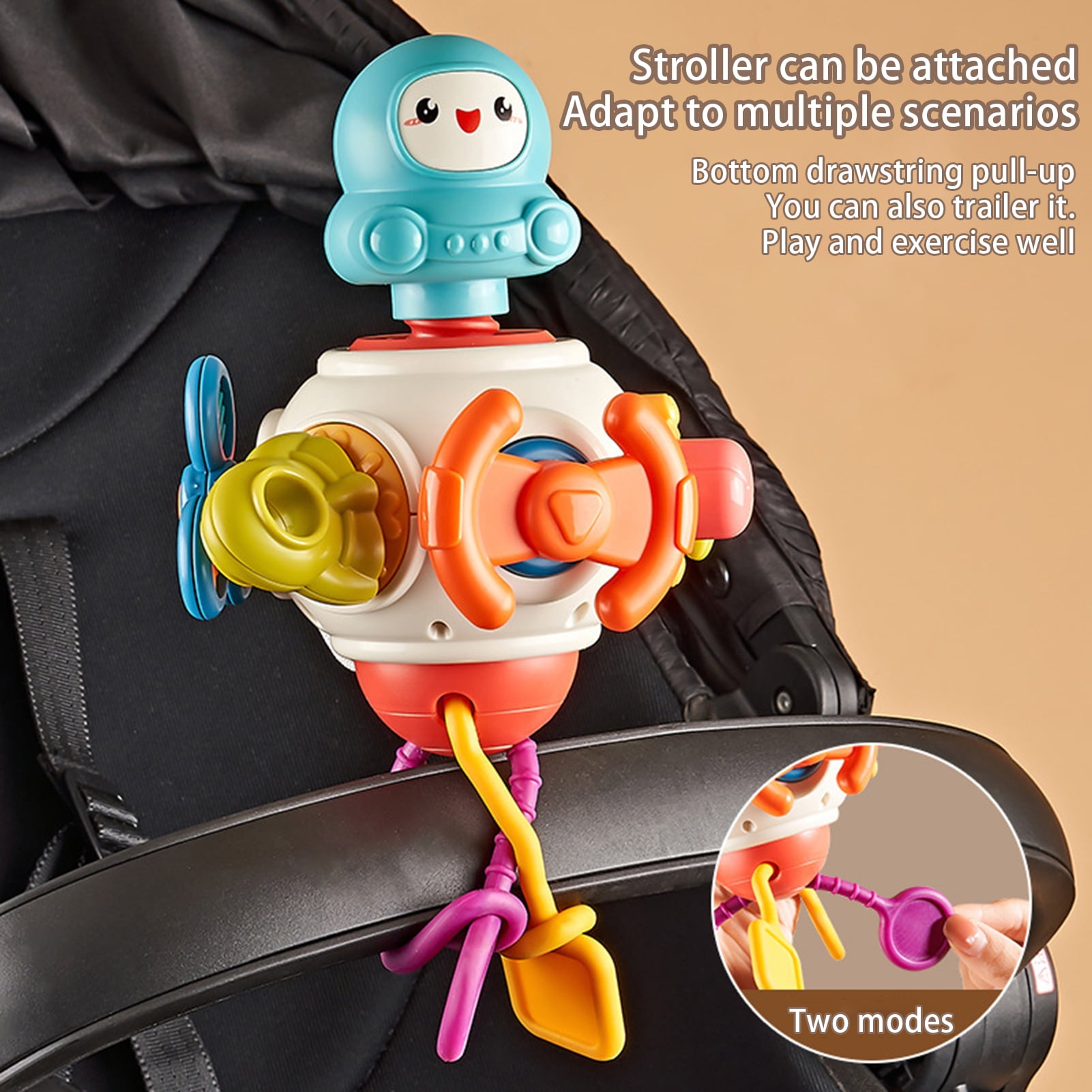 Sioweci Baby Spaceship Busy Cube Toy Unlocking Learning Fine Motor ...