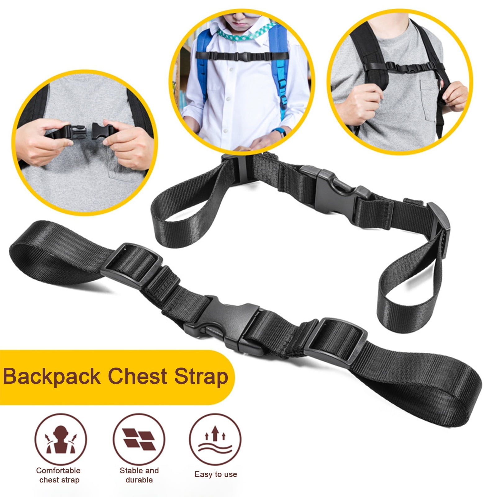 Sioweci Backpack Adjustable Chest Strap Wear Resistant Quick Release ...