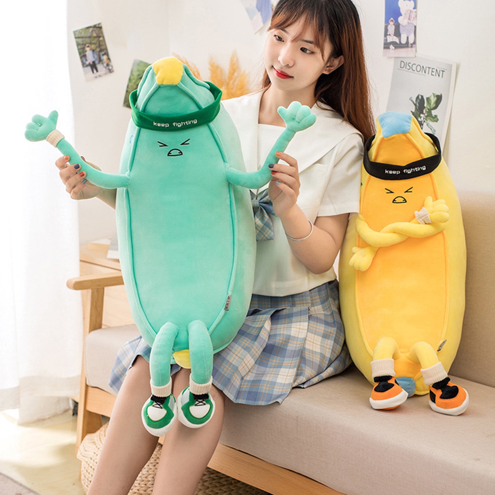 Sioweci Banana Plush Doll Sportswear Dressing Fully Stuffed Cartoon ...