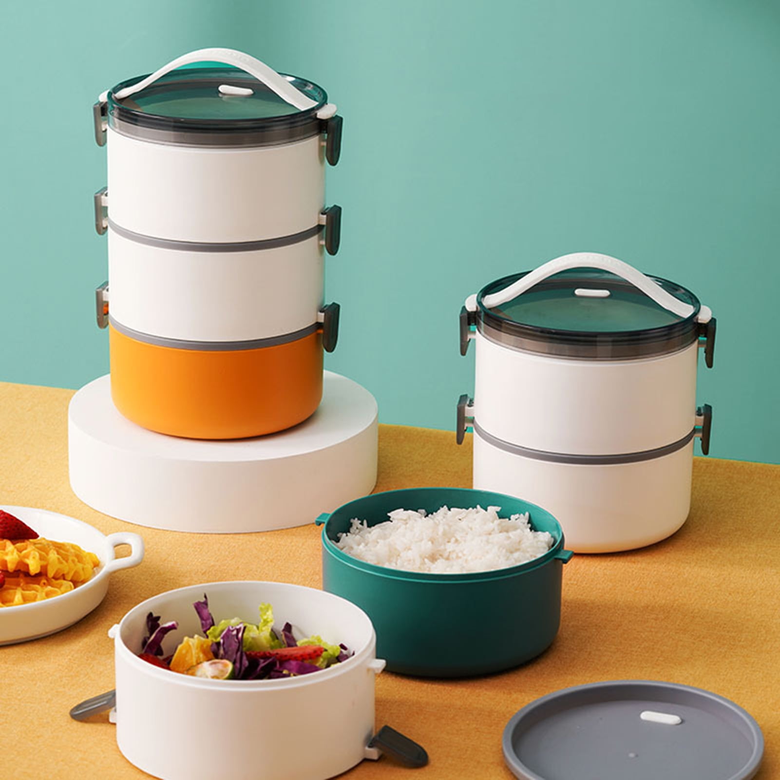 Sioweci Bento Box Fresh Keeping Leak-proof Easy to Clean All-in-One ...