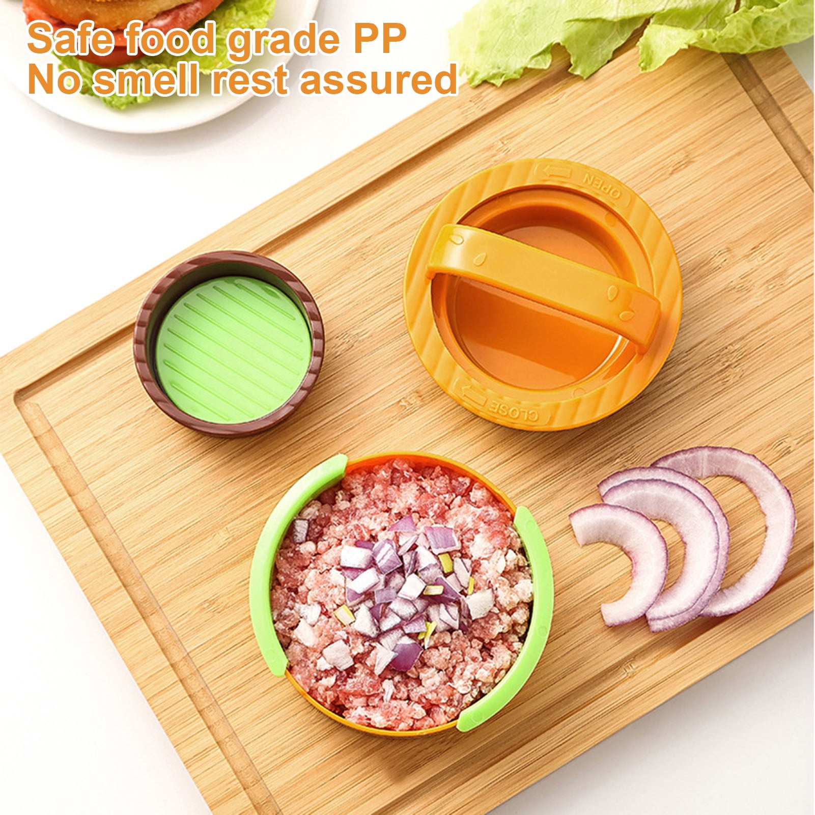 Sioweci Burger Press Patty Maker Slider Stuffed Burgers Sandwich Cutter ...