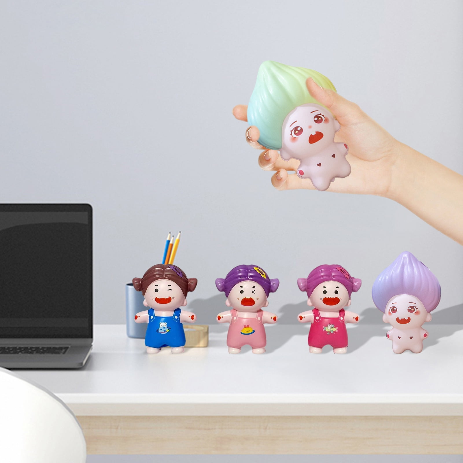 Sioweci Cartoon Girl Squishes Toy Slow Rebound Flexible Stress Relief ...