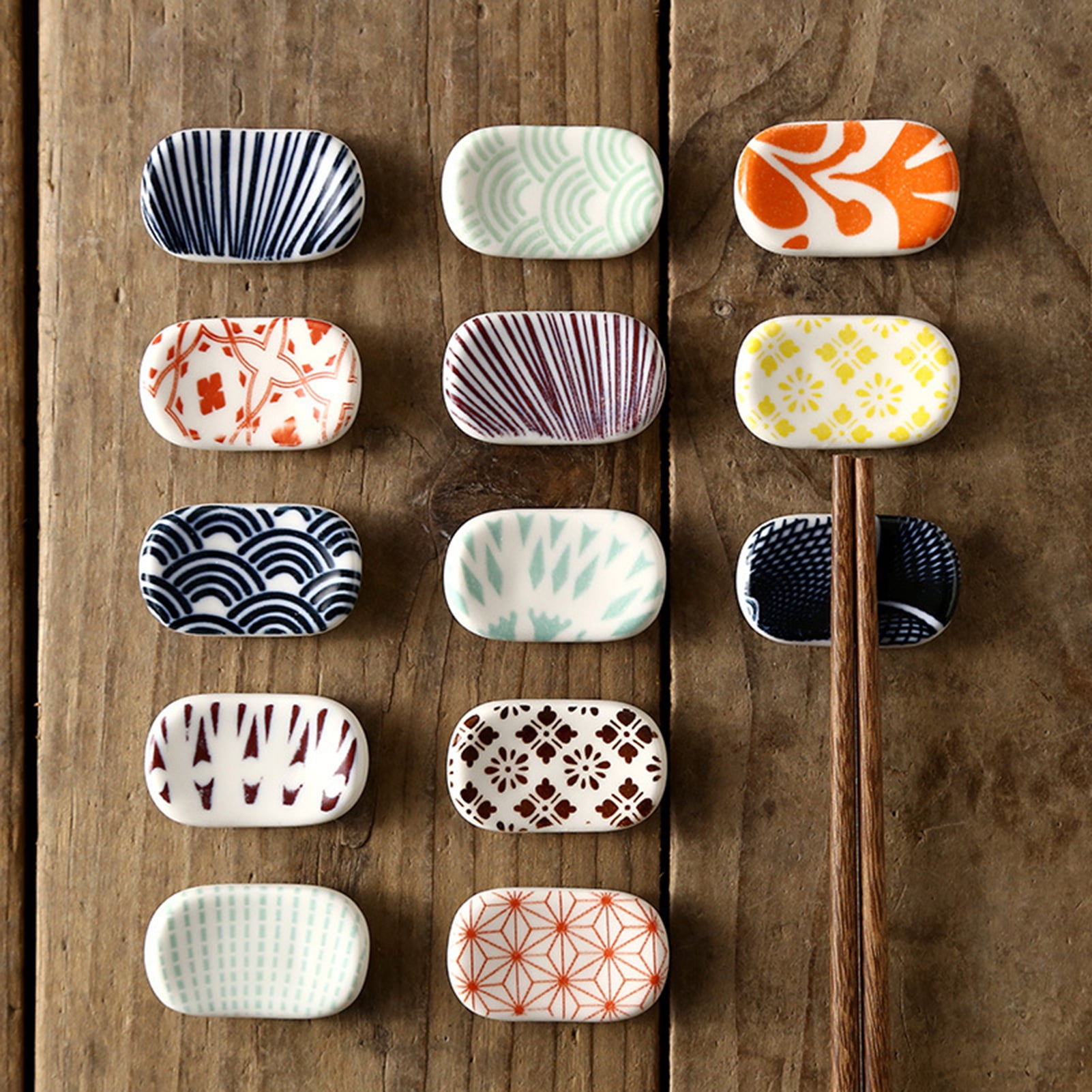 Sioweci Ceramic Japanese Style Chopsticks Holder Convenience Anti-slip ...