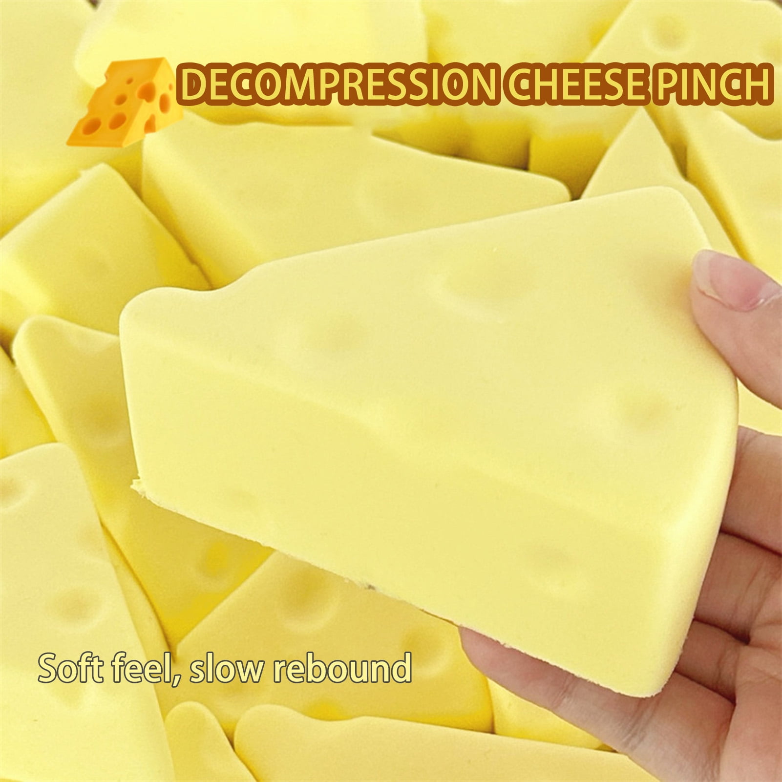 Sioweci Cheese Pinch Fidget Stress Toys Portable Anxiety Relief Squeeze ...