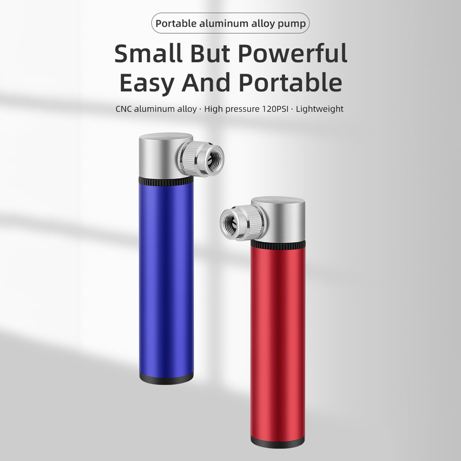 Sioweci Compact Bicycle Pump 120PSI High Pressure Mini Size Handheld ...