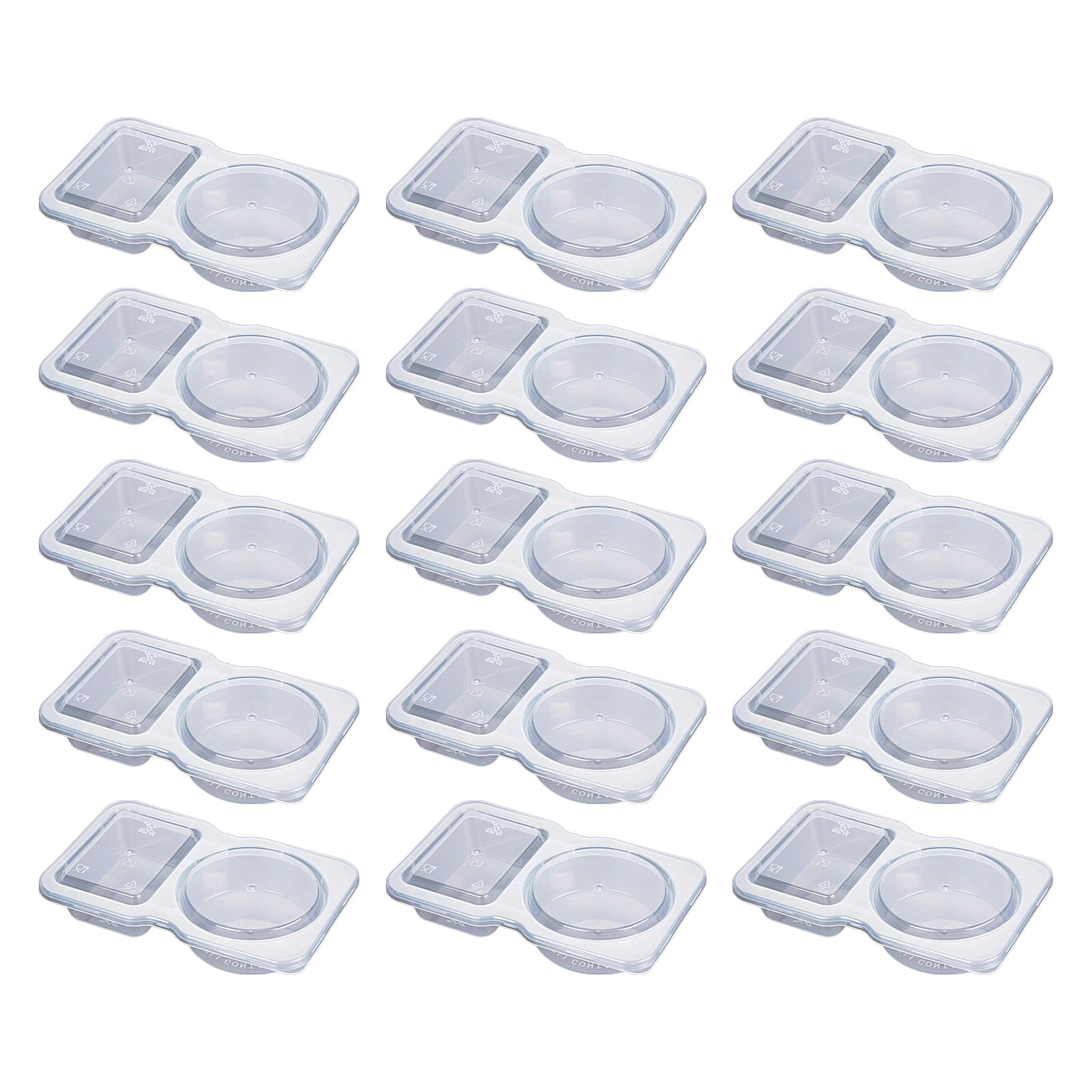 Sioweci Condiment Containers Reusable Dual Compartment Sauce Boxes with ...