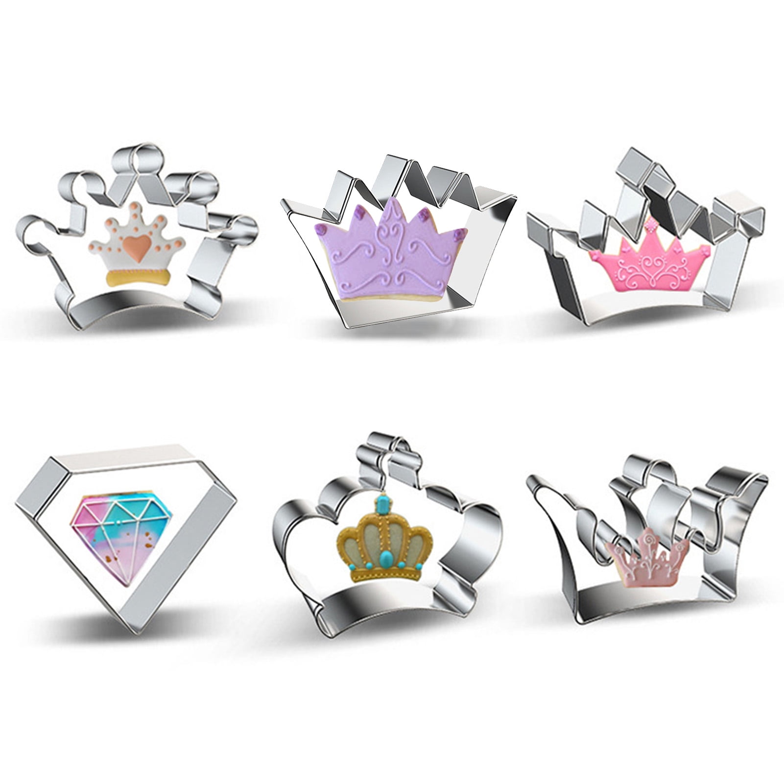 Sioweci Cookie Mold Crown Pattern Easy to Release Food Grade Anti-Rust ...