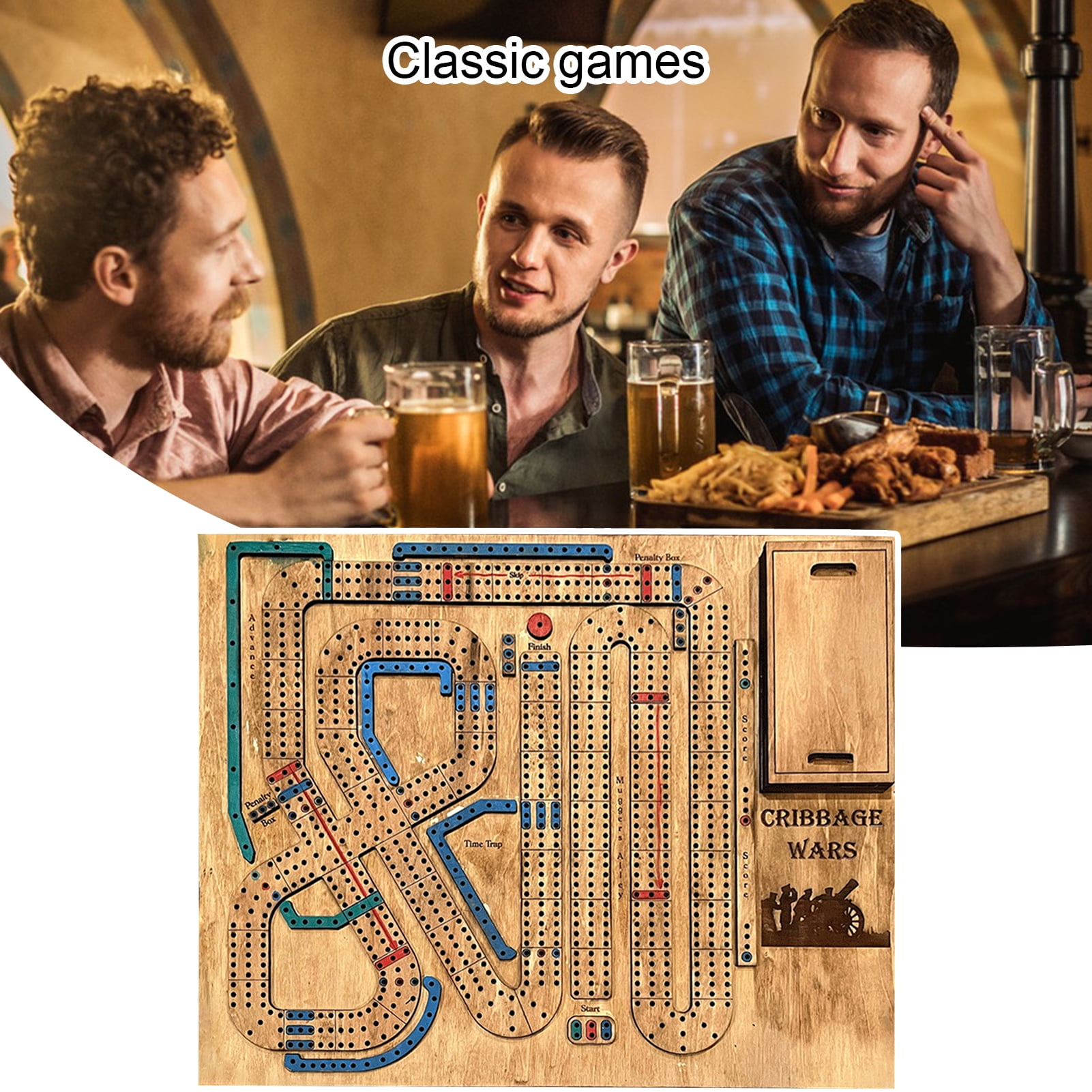 Sioweci Cribbage Wars Board Game Kids Adults Family Party Multiplayer ...