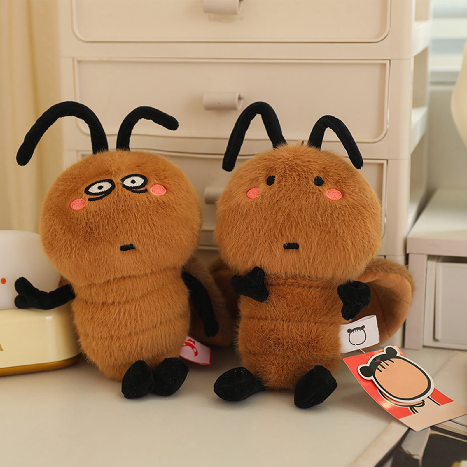 Sioweci Cute Cockroach Plush Toy 7.88" Soft Sensory Stuffed Animal Doll ...
